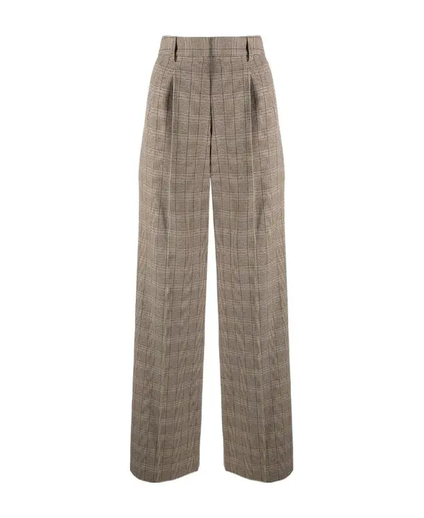 Isabel Marant Étoile Plaid Wide-leg Trousers - Gray