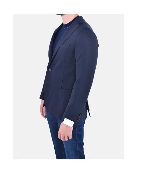 Eleventy Cotton Single-breasted Blazer - Blue
