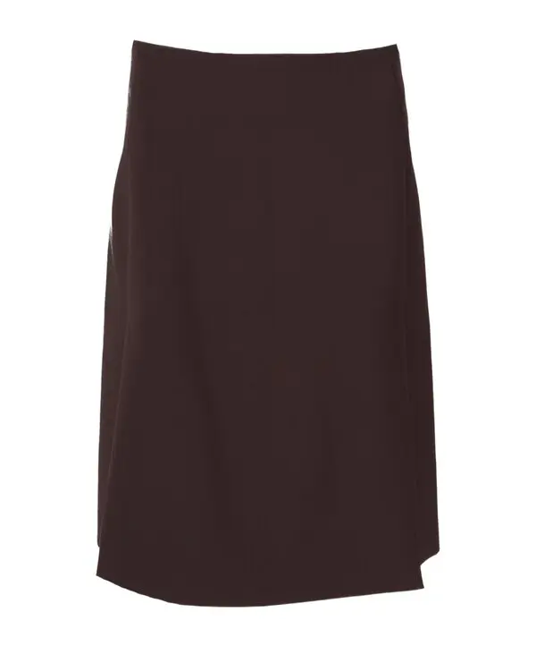 P.a.r.o.s.h Wool-blend Midi Skirt - Black
