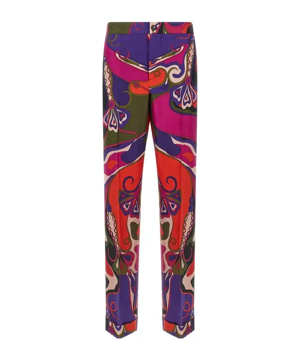 Emilio Pucci Printed Silk Pants