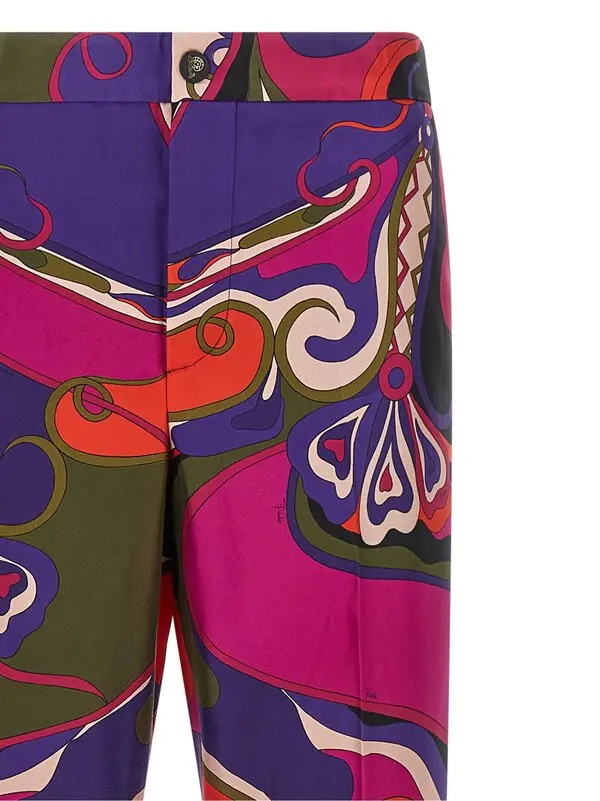 Emilio Pucci Printed Silk Pants