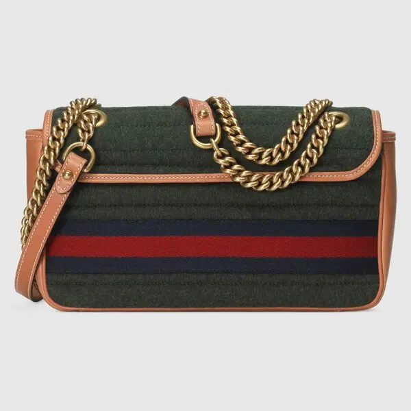 Gucci Gg Marmont Striped Shoulder Bag