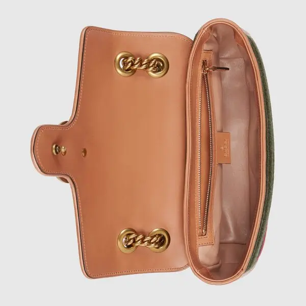 Gucci Gg Marmont Striped Shoulder Bag
