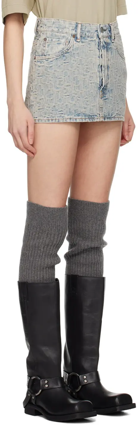 Acne Studios Logo Patch Low-waisted Mini Skirt