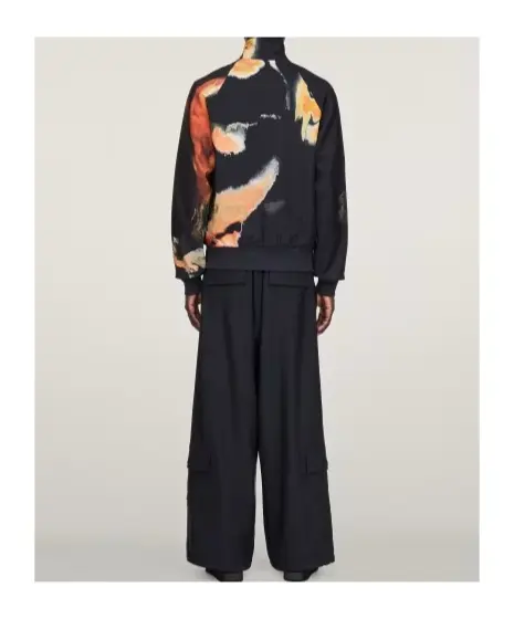 Y3 Abstract Print Zip-up Track Jacket