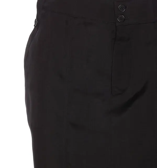 Saint Laurent Button Detailed Pencil Skirt