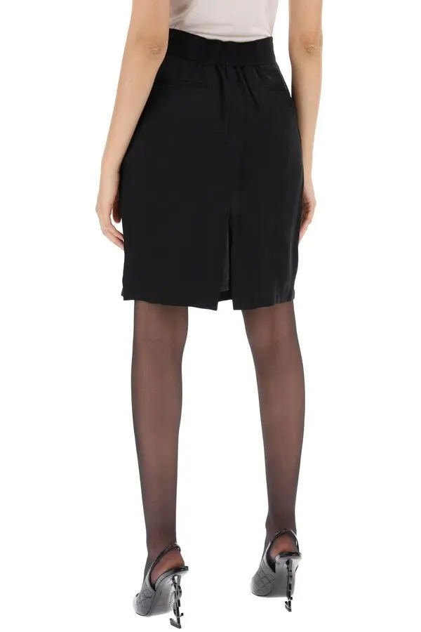 Saint Laurent Button Detailed Pencil Skirt
