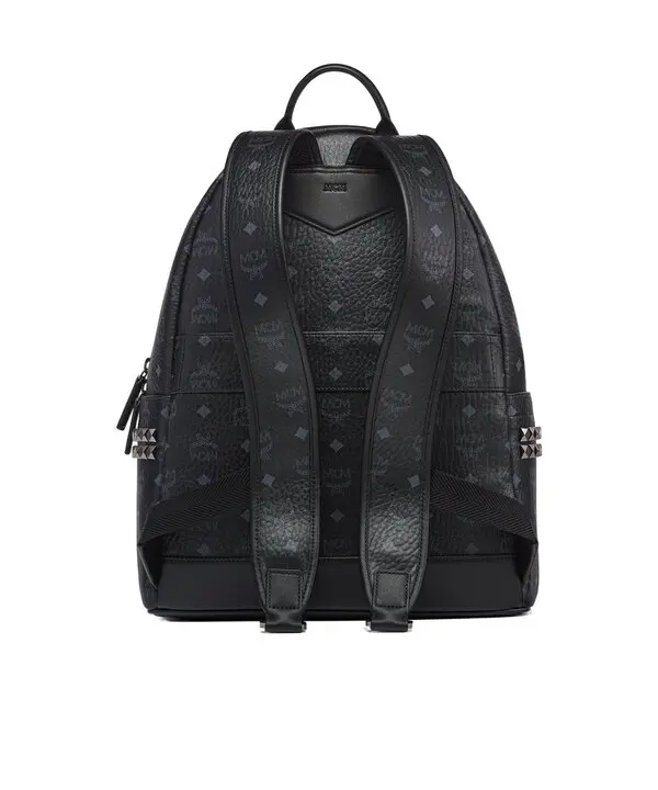 Mcm Stark Medium Backpack With Stud Embellishments - Black