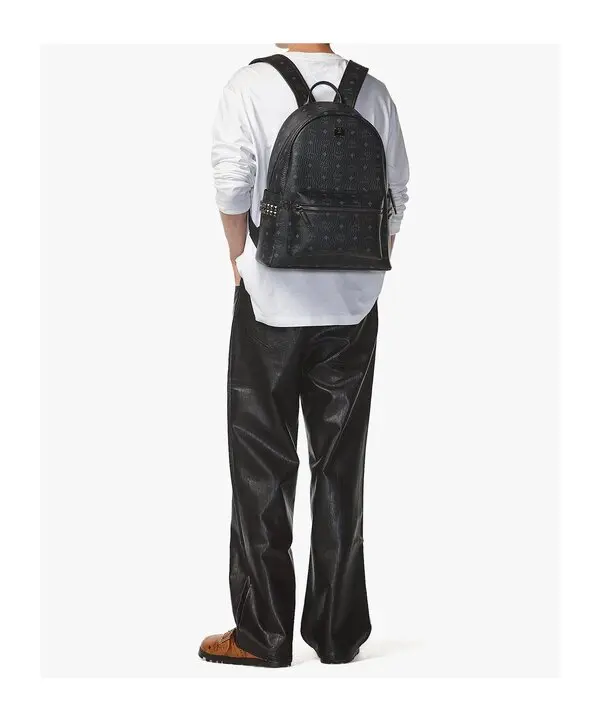 Mcm Stark Medium Backpack With Stud Embellishments - Black