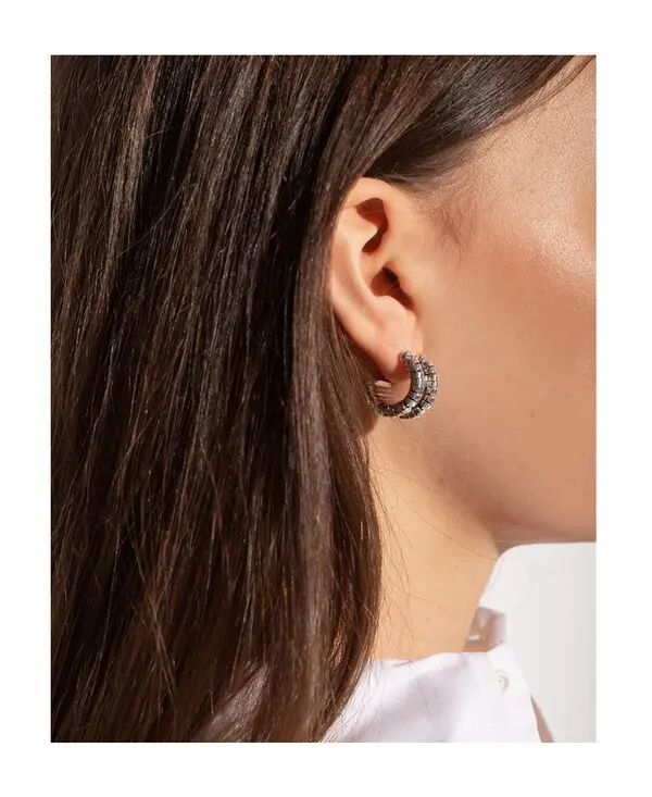 Bottega Veneta Sterling Silver Hoop Earrings