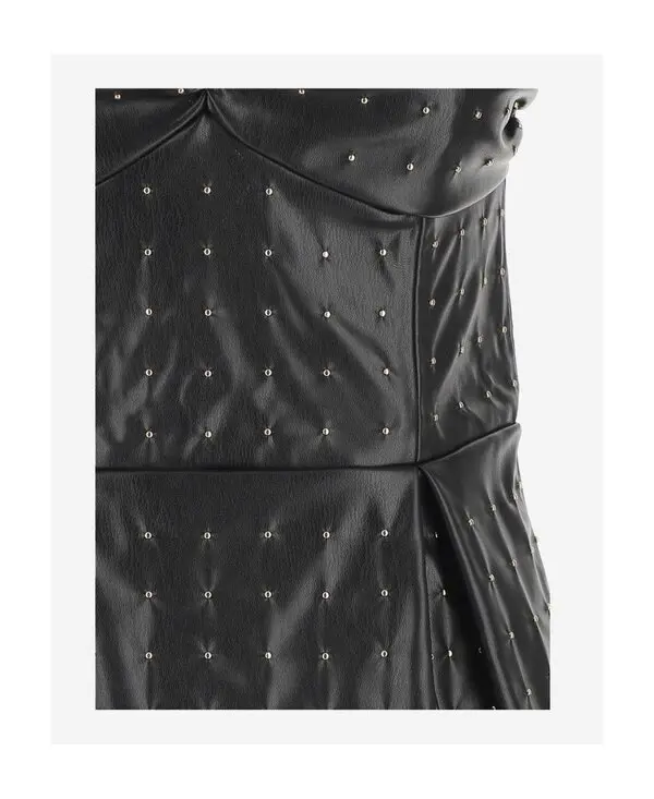 ROTATE BY BIRGER CHRISTENSEN Logo Embellished Strapless Top