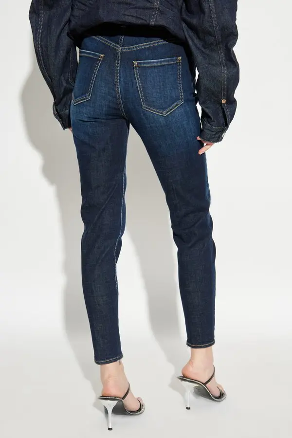 Dsquared2 High Waist Tapered Skinny Jeans