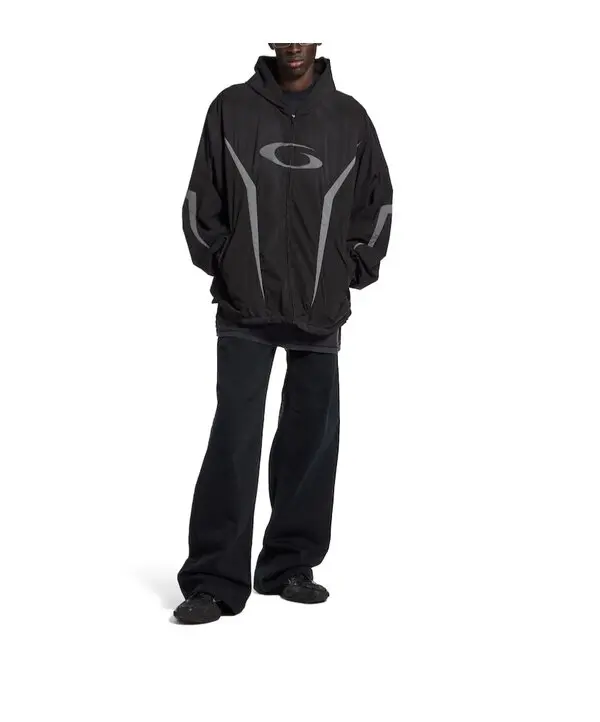 Balenciaga Hooded Zip-up Track Jacket