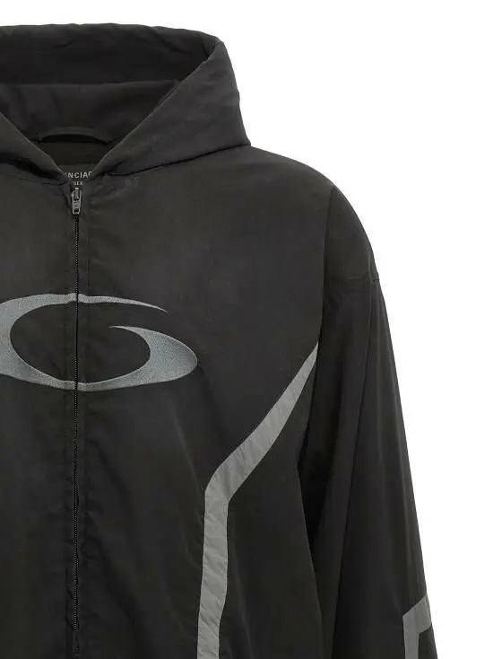 Balenciaga Hooded Zip-up Track Jacket