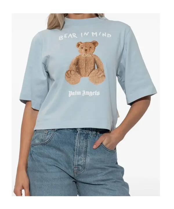 Palm Angels Bear In Mind Graphic T-shirt - Gray