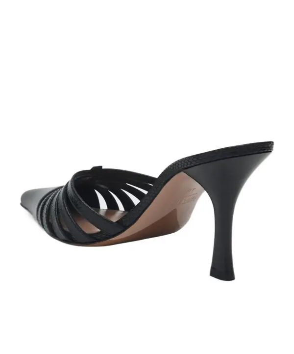 Paris Texas Pointed High-heeled Sandals - Black