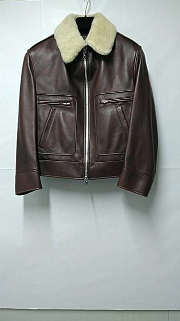 Bottega Veneta Leather Zip-up Jacket With Shearling Collar
