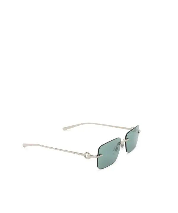 Gucci Rectangular Frame Sunglasses - Silver
