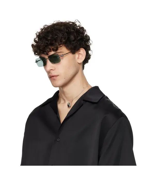 Gucci Rectangular Frame Sunglasses - Silver