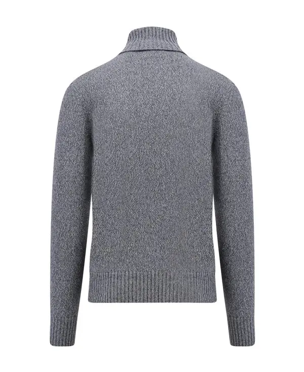 AMI Paris De Coeur Roll Neck Knitted Jumper - Gray