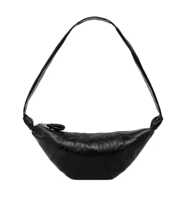 LEMAIRE Croissant Zip-up Medium Crossbody Bag - Black