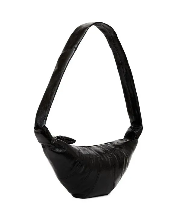 LEMAIRE Croissant Zip-up Medium Crossbody Bag - Black