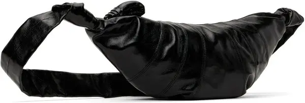 LEMAIRE Croissant Zip-up Medium Crossbody Bag - Black
