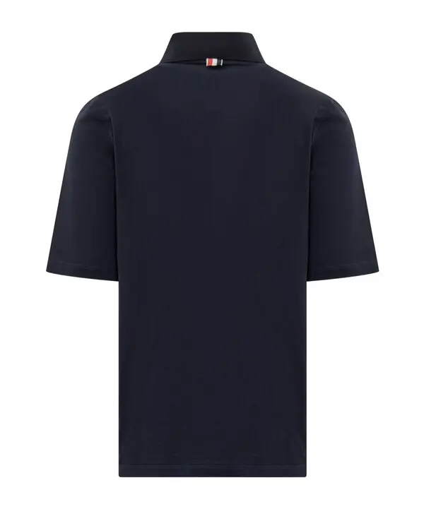 Thom Browne Color Blocked Polo Shirt
