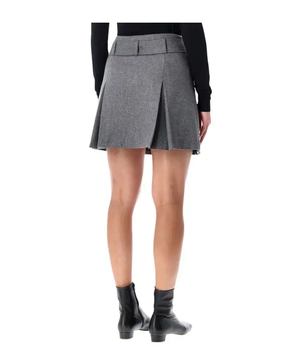 A.p.c. Belted Mini Skirt - Grey