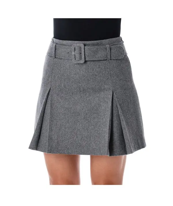A.p.c. Belted Mini Skirt - Grey