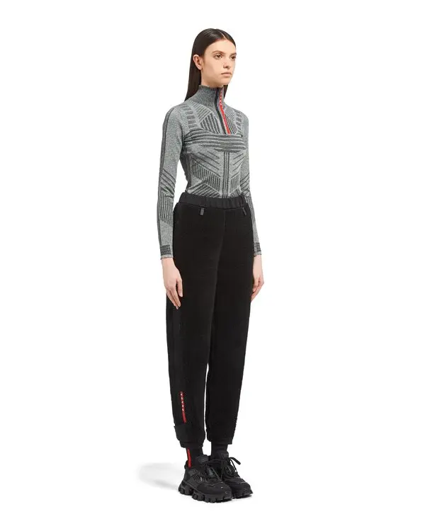 Prada Fleece And Recycled Technical Fabric Joggers