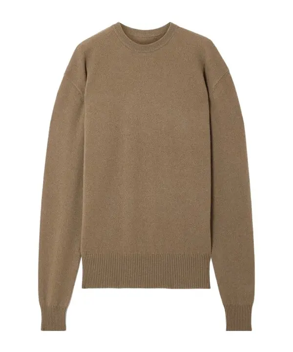 TOTEME Long Sleeved Crewneck Knitted Jumper - Brown