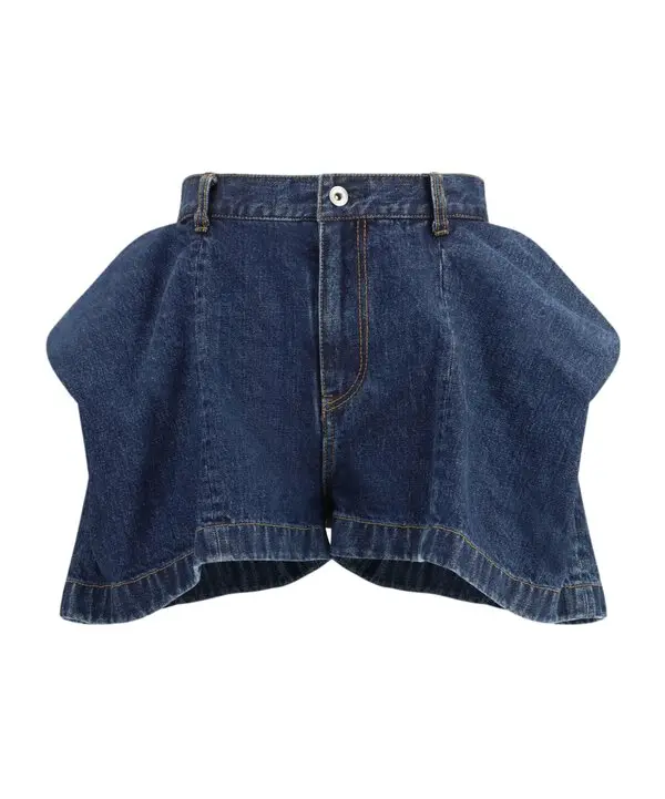 Sacai Mid-rise Denim Shorts