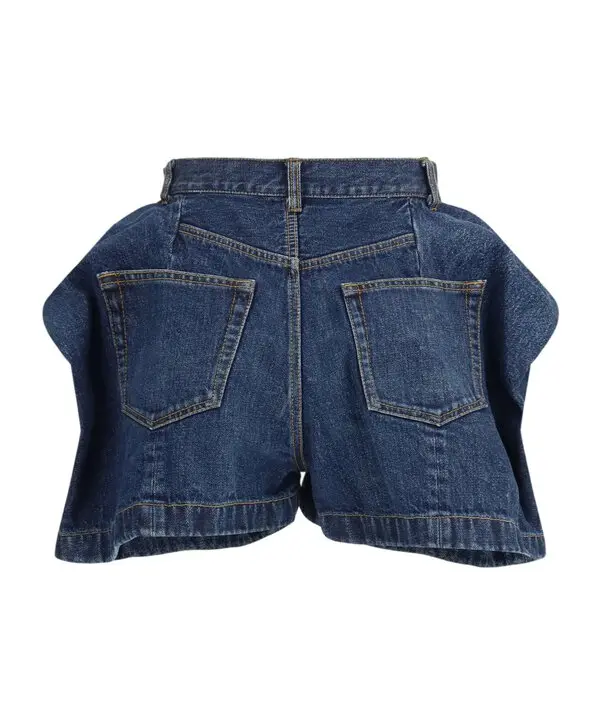 Sacai Mid-rise Denim Shorts