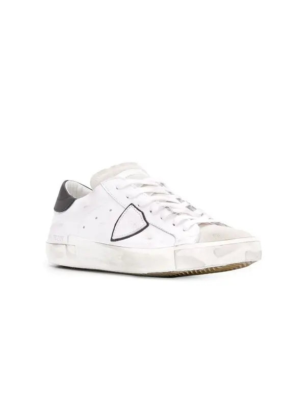 Philippe Model Round Toe Lace-up Sneakers - White
