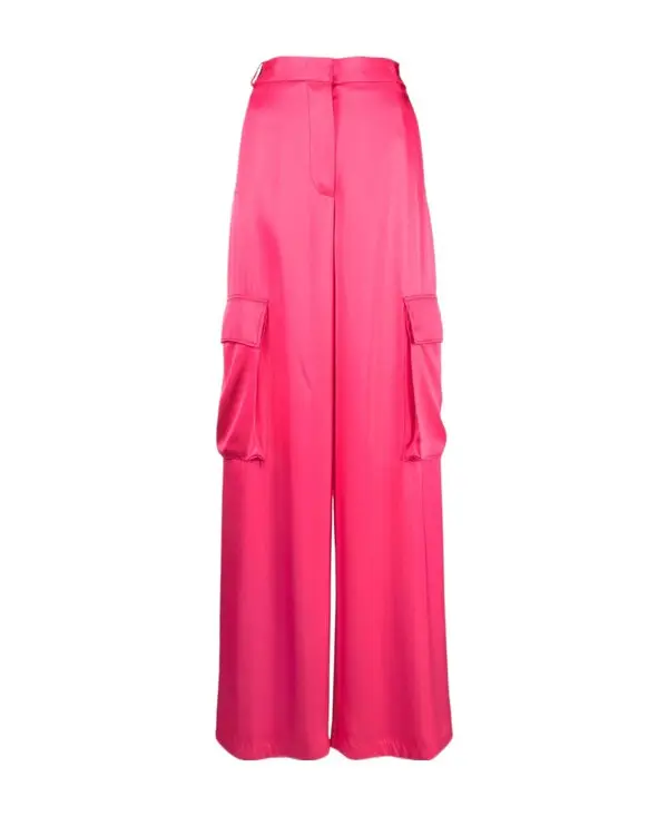 Versace High-waisted Wide-leg Cargo Pants - Pink