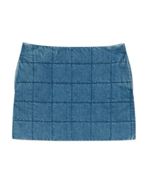 Gucci Denim Quilted Skirt