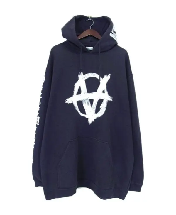 Vetements Logo Logo Hooded Sweatshirt - Black