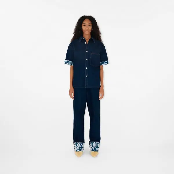 Burberry Logo Patch Denim Shirt