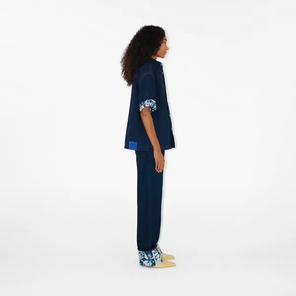 Burberry Logo Patch Denim Shirt