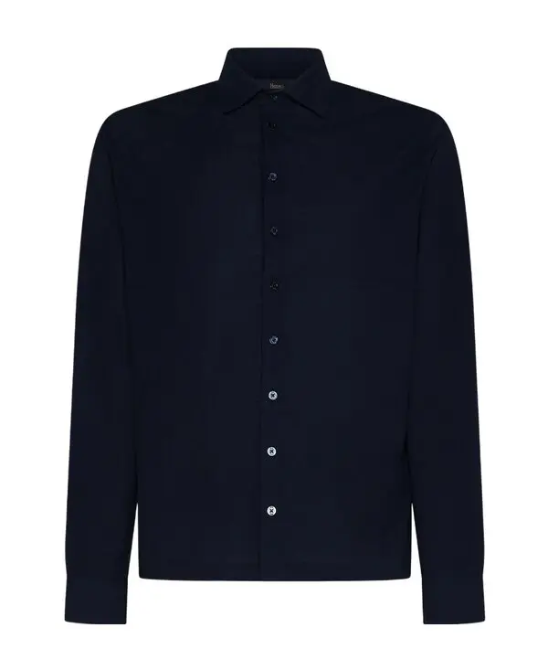 Herno Buttoned Long Sleeved Shirt - Black