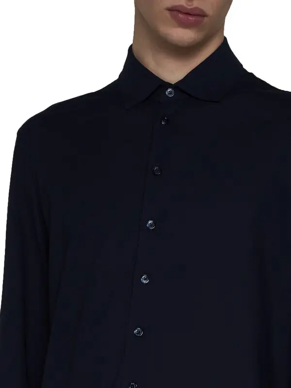 Herno Buttoned Long Sleeved Shirt - Black