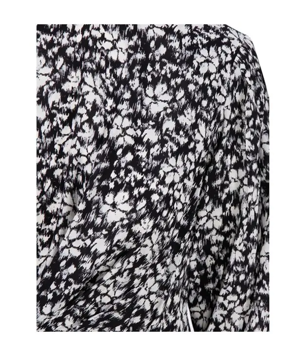 Isabel Marant Étoile Floral Print Mini Dress With Knot Detail - Black