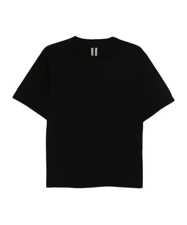 Rick Owens Ribbed Crewneck Short Sleeve T-shirt - Black