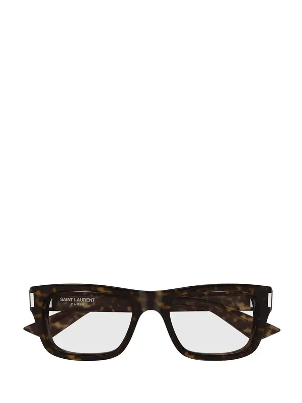 Saint Laurent Rectangle Frame Glasses - Black