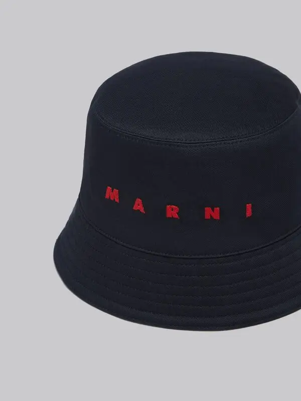 Marni Embroidered Logo Bucket Hat - Black