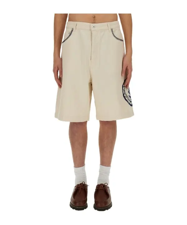 Drole De Monsieur Belted Shorts With Multiple Pockets