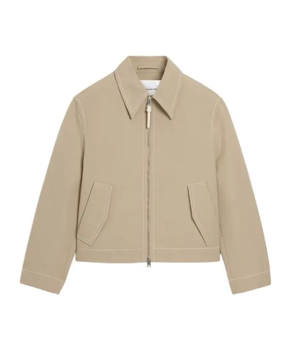 Ami Casual Zip Jacket - Nude