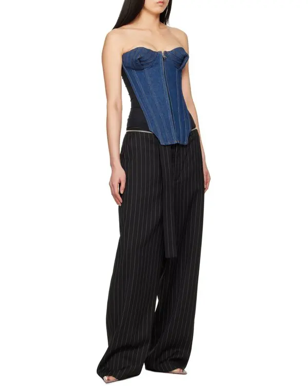 JEAN PAUL GAULTIER Topstitched Zip Corset Top