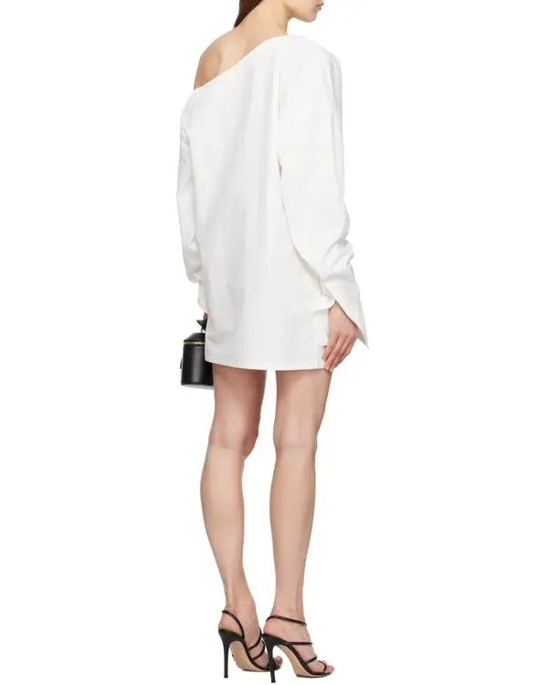 Balmain Off-the-shoulder Open-neck Dress